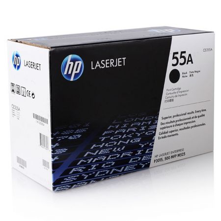 惠普（HP） CE255A 55A 黑色原装 LaserJet 硒鼓 (适用LaserJet P3015)_惠普